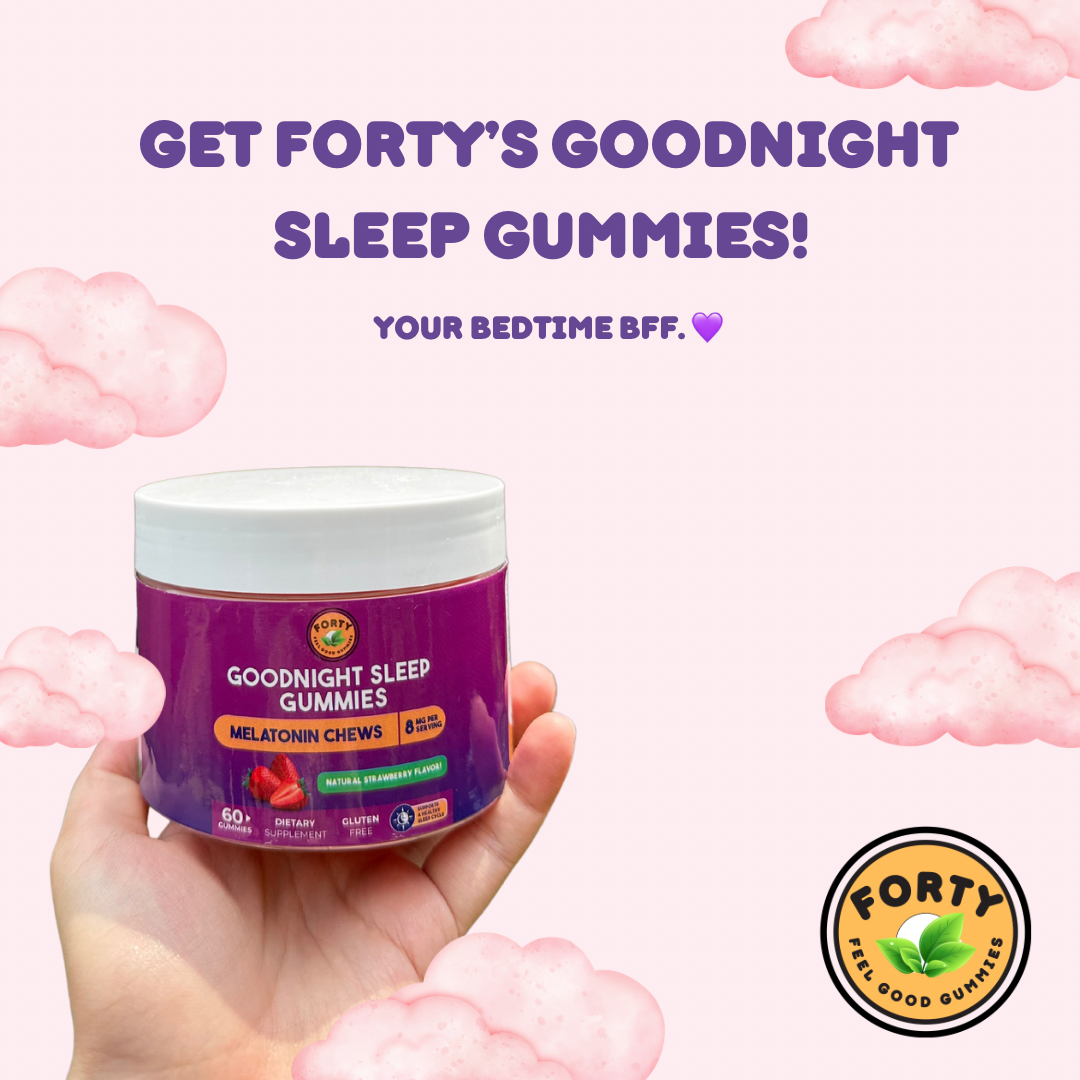 Forty Goodnight Sleep Gummies – Natural Melatonin Sleep Aid – Forty Gummies